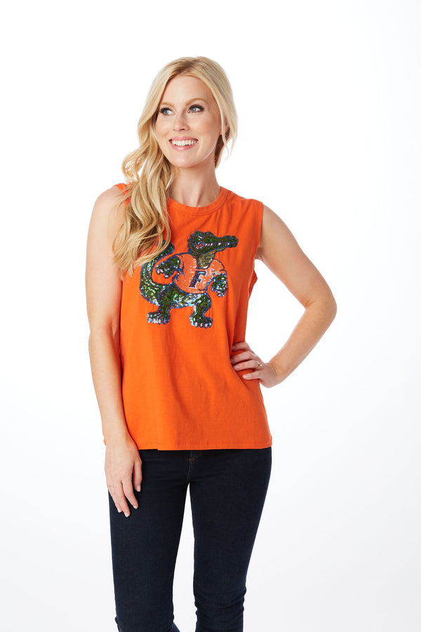 Florida Gators Stewart Simmons Sequin Muscle Tank - GatorPatch